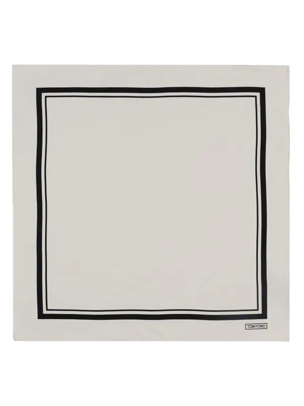 TOM FORD Pocket Square - Ivory