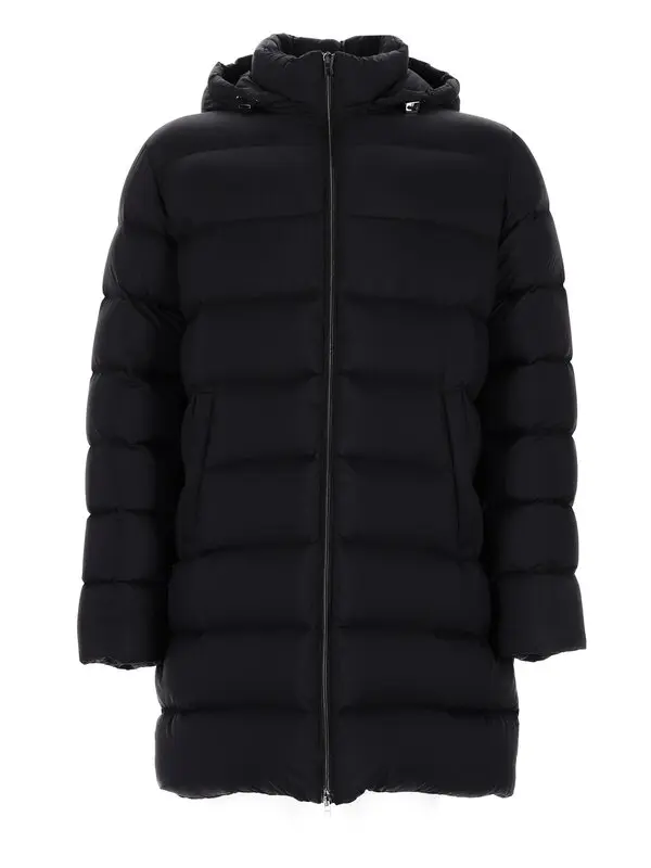 Herno Padded Hooded Coat - Black