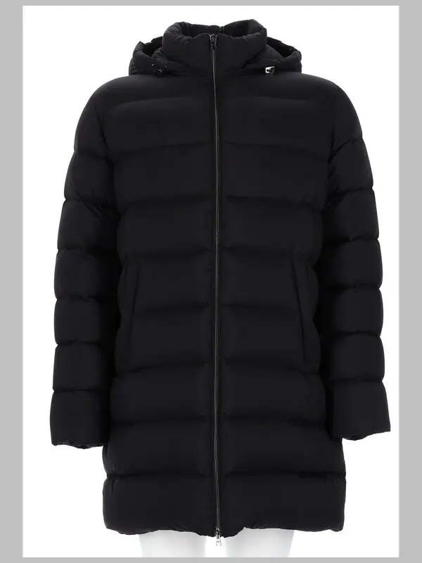 Herno Padded Hooded Coat - Black