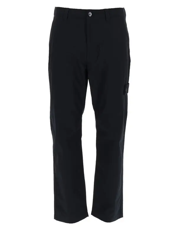 Stone Island Cotton Trousers - Black
