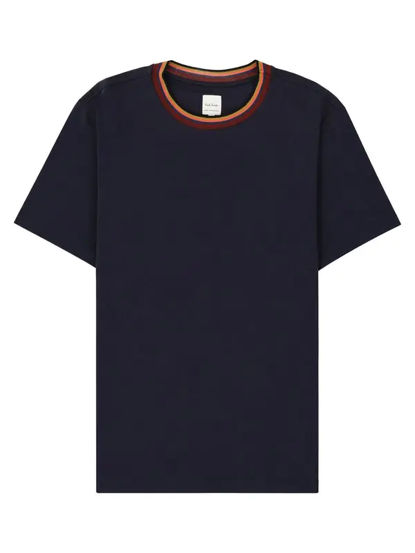 Paul Smith T-shirt Con Collo Stripes Logo