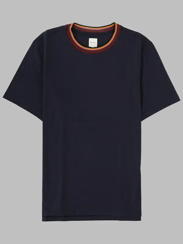 Paul Smith T-shirt Con Collo Stripes Logo