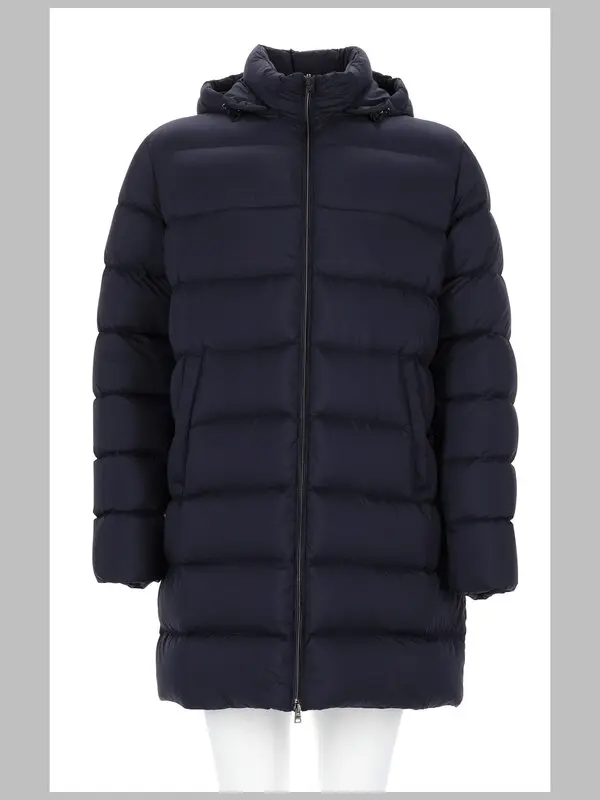 Herno Hooded Padded Coat - Blue
