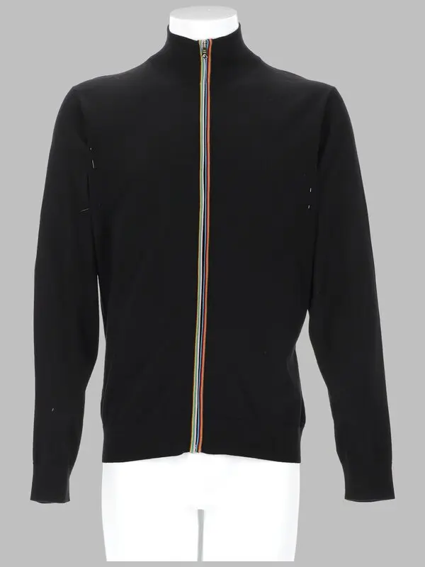 Paul Smith Cardigan In Lana Merino Con Zip