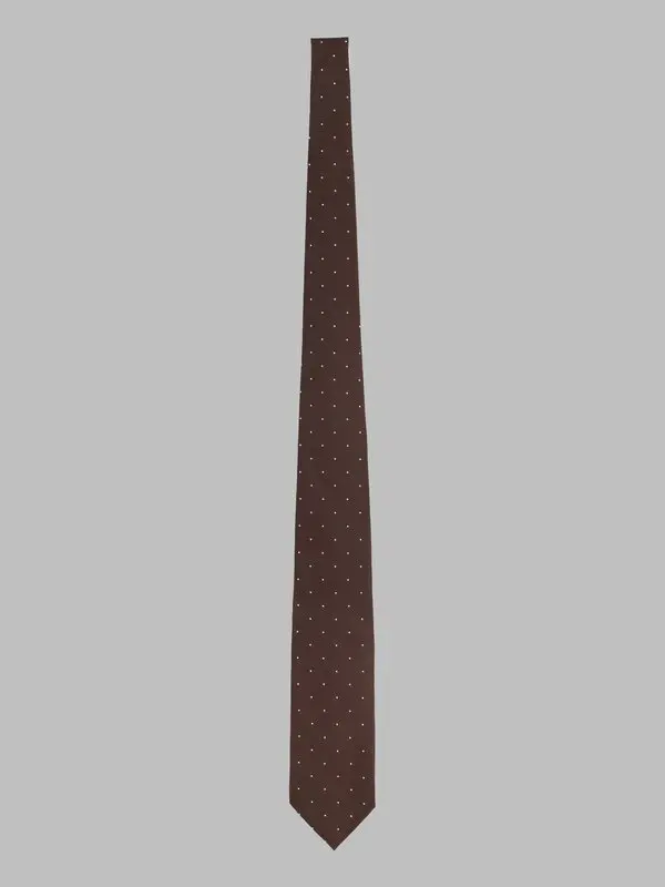 TOM FORD Silk Jacquard Cravat 8cm Width - Brown