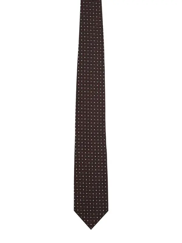 TOM FORD 8cm Jacquard Silk Cravat - Brown