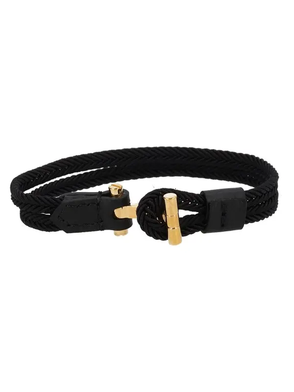 TOM FORD Braided Nylon Bracelet - Black