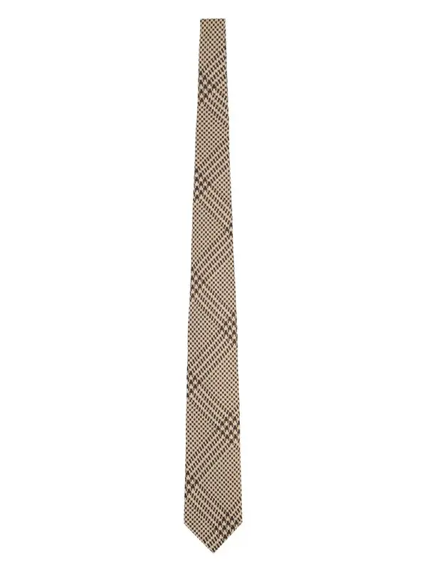 TOM FORD Silk Jacquard Tie 8cm - Beige