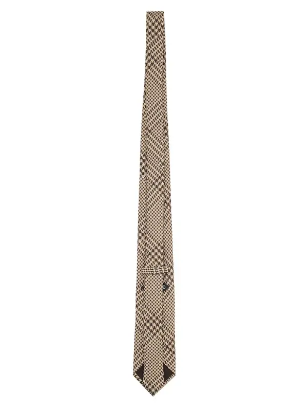 TOM FORD Silk Jacquard Tie 8cm - Beige