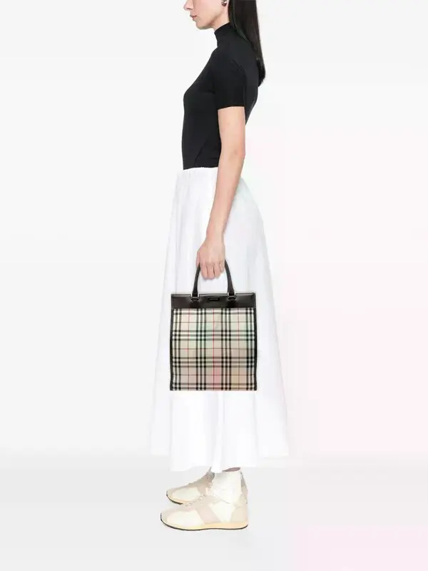 Burberry House Check Canvas Tote Bag