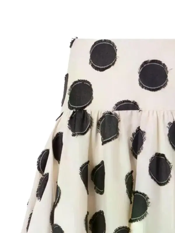 Akris Polka Dot Bubble Hem Mini Skirt