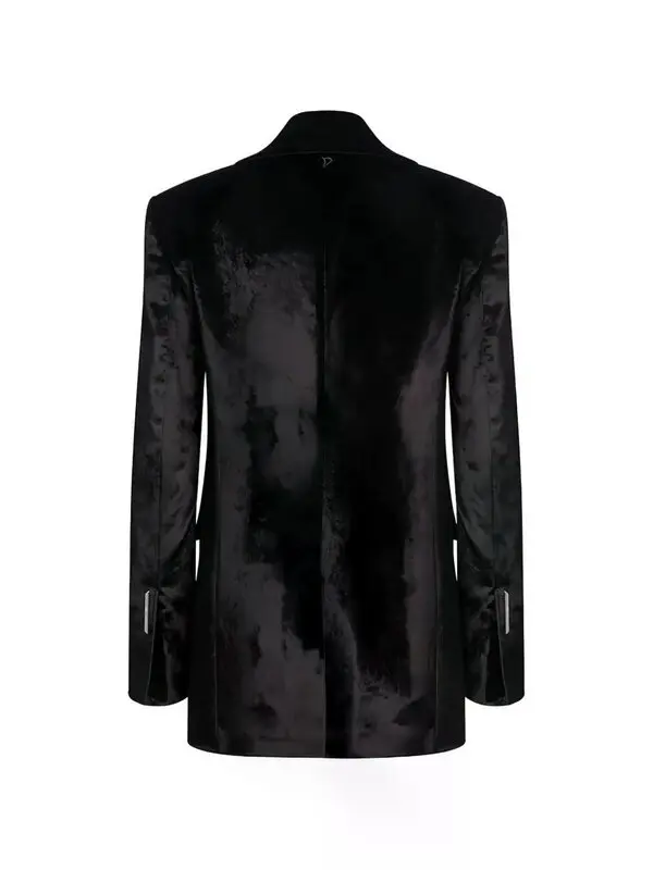 DONDUP Velvet-effect Single-breasted Blazer