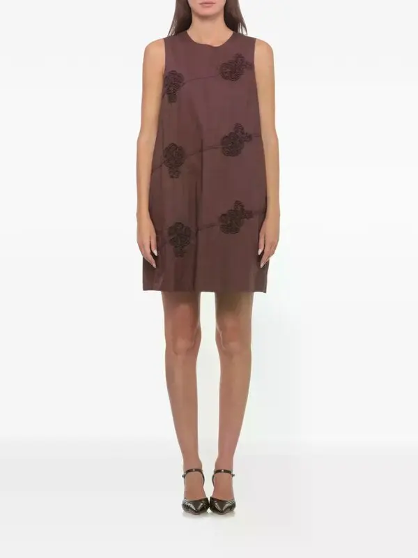 Marella Barca Embossed-flower Mini Dress