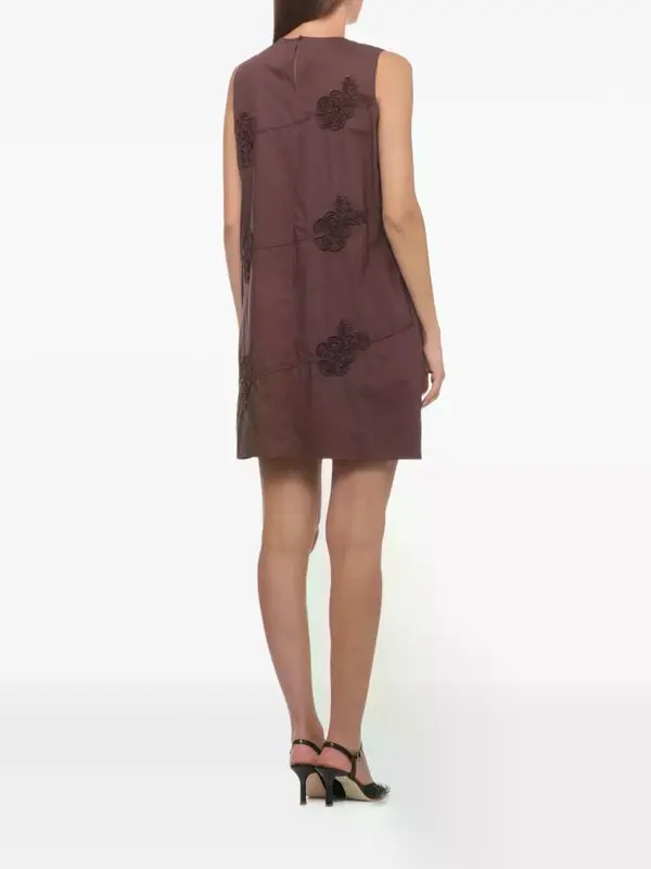 Marella Barca Embossed-flower Mini Dress