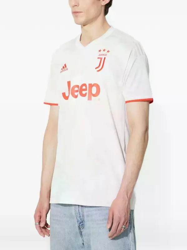 Adidas Juventus Logo Print V-neck T-shirt