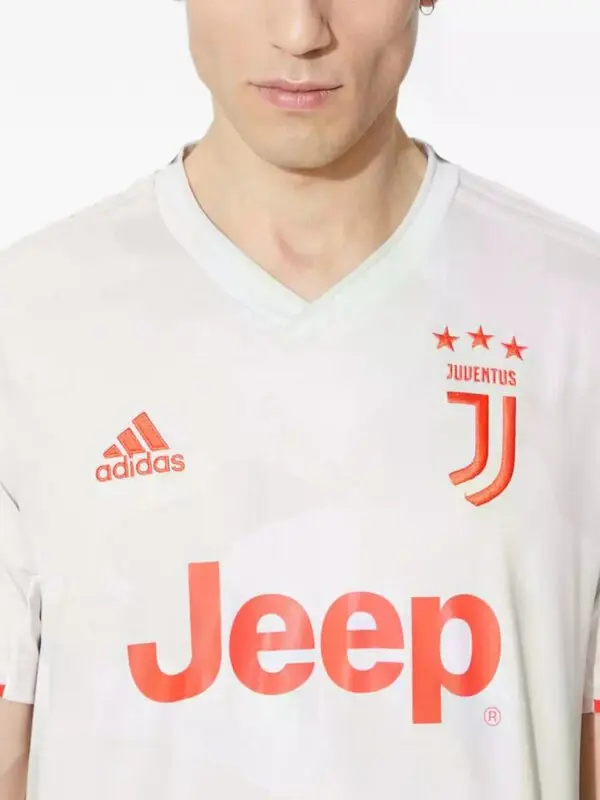 Adidas Juventus Logo Print V-neck T-shirt