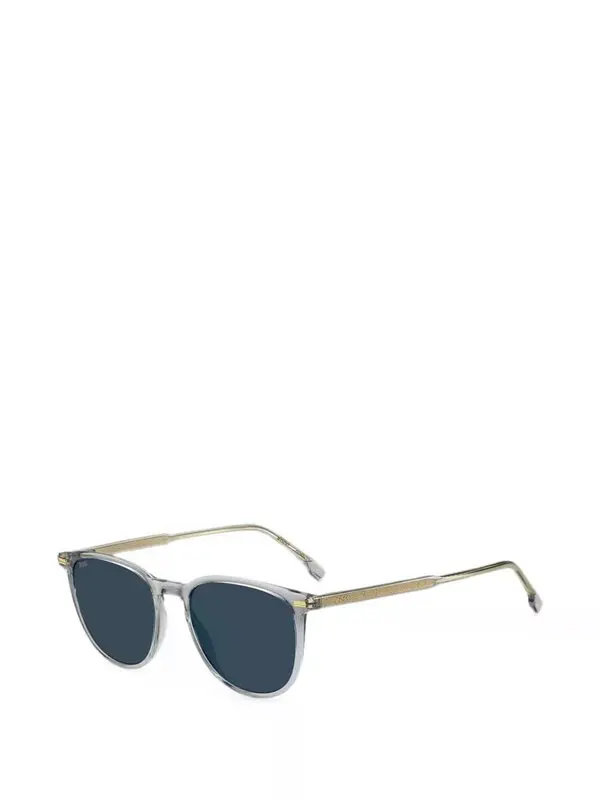 BOSS Pantos Frame Sunglasses With Logo Engraved Arms - Grey