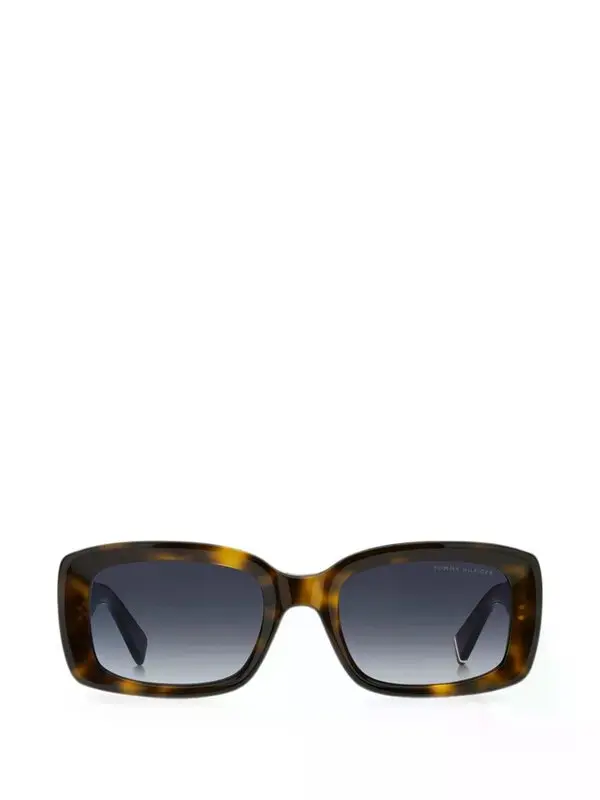 Tommy Hilfiger Monogram Plaque Rectangle Frame Sunglasses