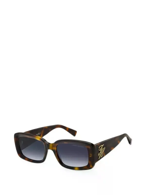 Tommy Hilfiger Monogram Plaque Rectangle Frame Sunglasses