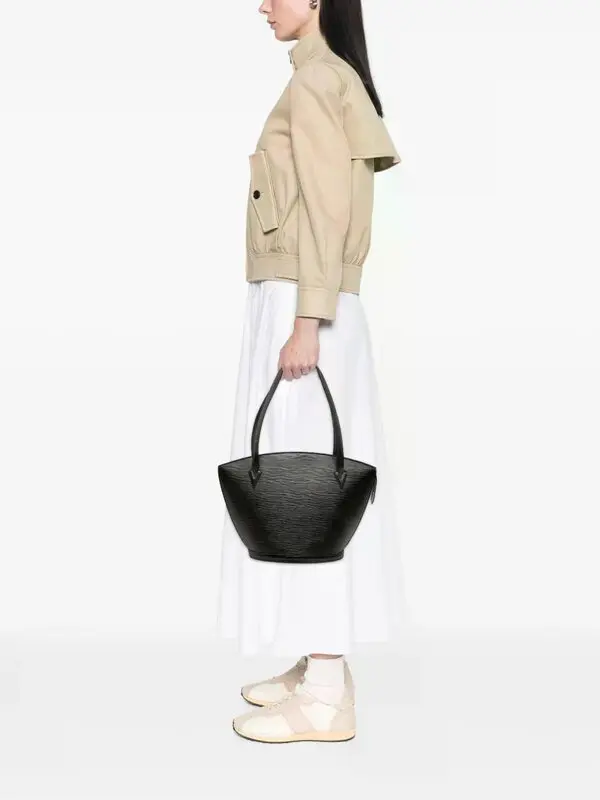 LOUIS VUITTON Epi Saint Jacques Gm Long Strap Tote Bag - Black