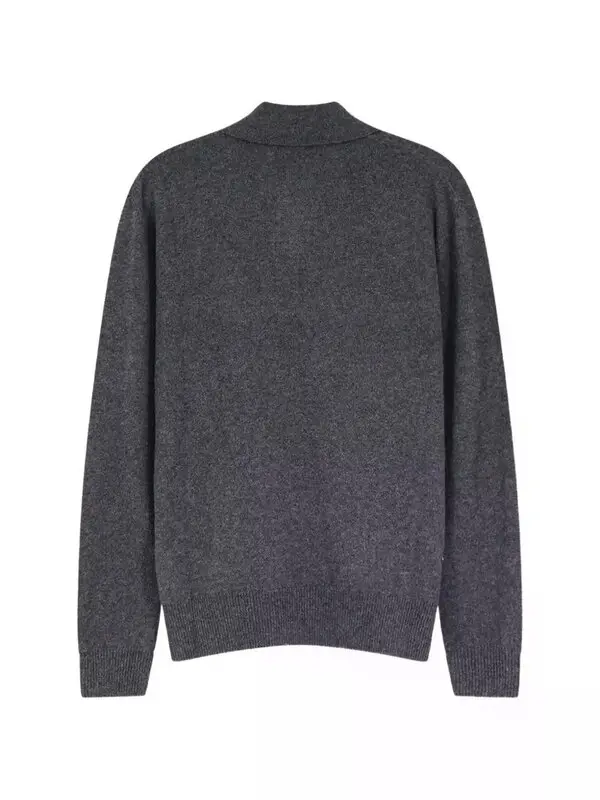 THE ROW Oashi Baby Cashmere Polo Sweater