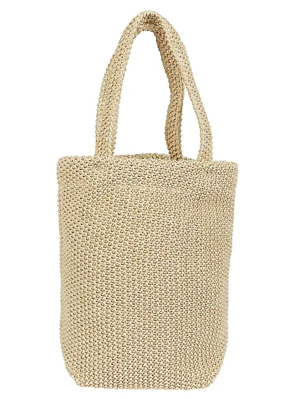 ANITA BILARDI I Love Lago Di Como' Raffia Tote