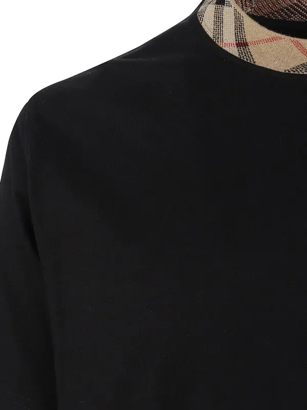 Burberry Checked Collar T-shirt