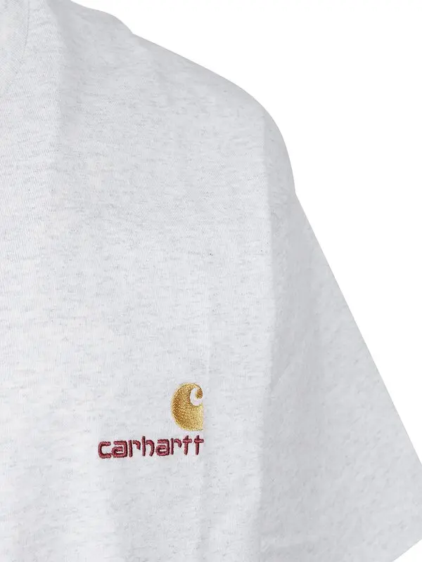 Carhartt Work In Progress T-shirt Scritta Americana - Grey