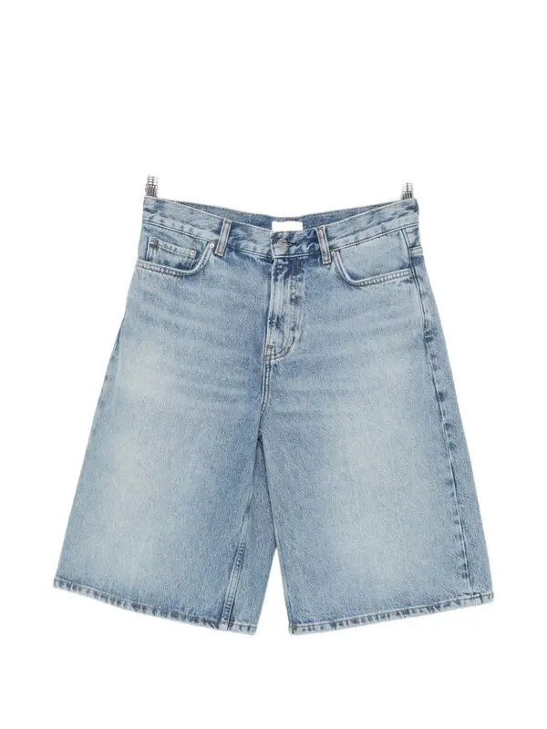 TOTEME Denim Cotton Bermuda Shorts