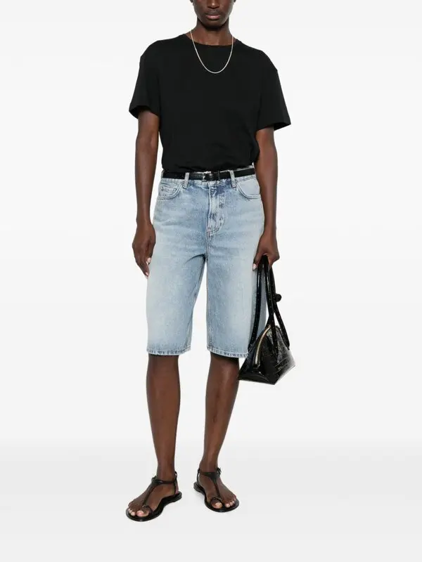 TOTEME Denim Cotton Bermuda Shorts