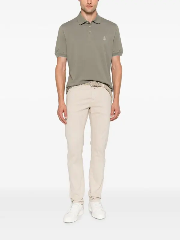 Brunello Cucinelli Logo Cotton Polo Shirt