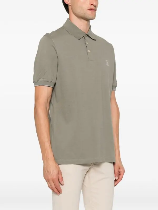 Brunello Cucinelli Logo Cotton Polo Shirt