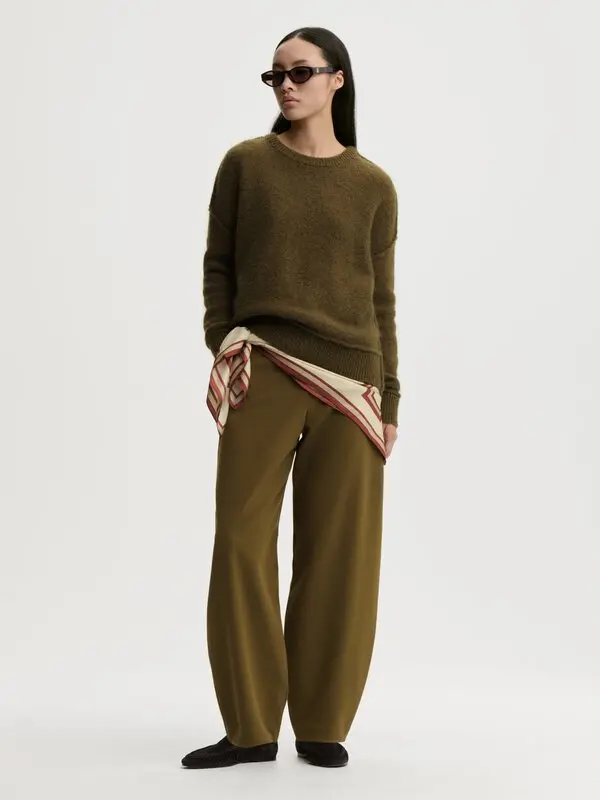 BY MALENE BIRGER Biagiorms Wool-mohair Blend Relaxed Fit Sweater - Hunt