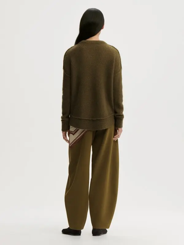 BY MALENE BIRGER Biagiorms Wool-mohair Blend Relaxed Fit Sweater - Hunt