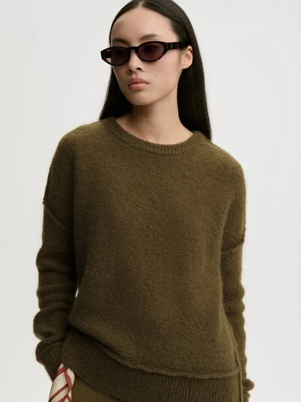 BY MALENE BIRGER Biagiorms Wool-mohair Blend Relaxed Fit Sweater - Hunt