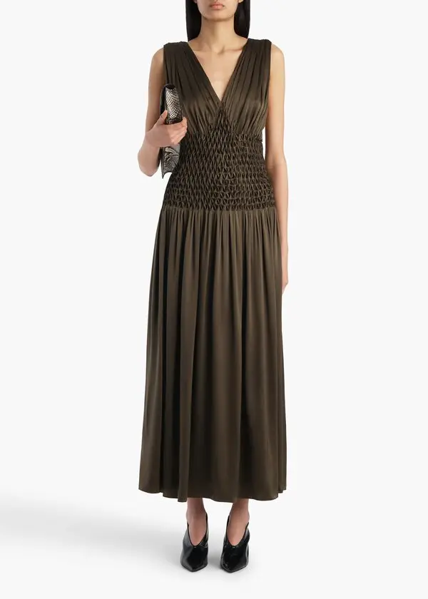 Khaite Nola Dress In Silk