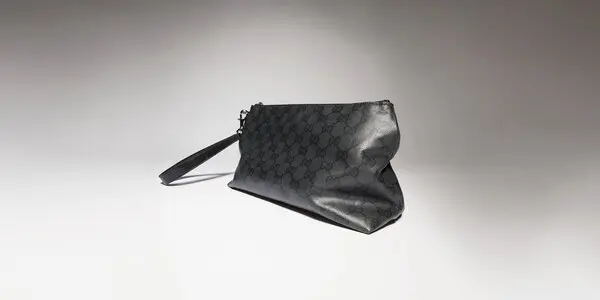 Gucci Monogram Pouch Handheld Bag - Black