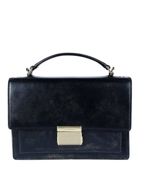 GOLDEN GOOSE Vintage Mini Handbag With Gold Metal Details - Nero