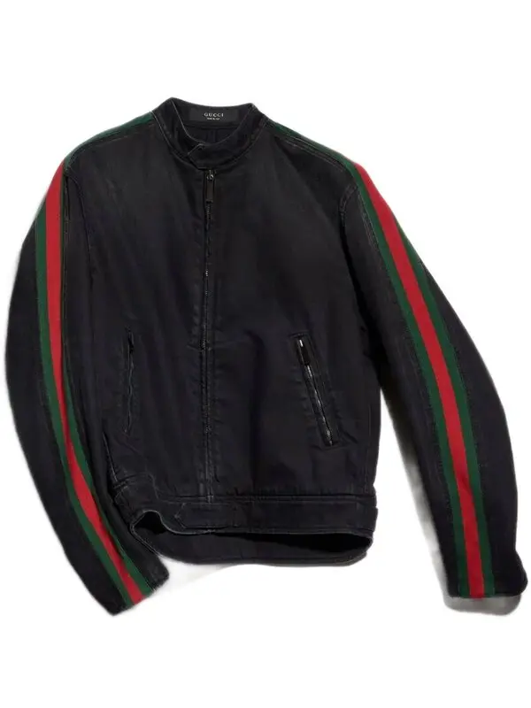 Gucci Zip-up Jacket With Classic Stripes