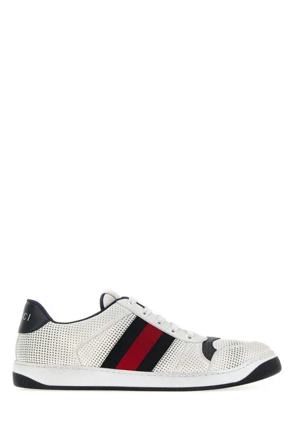 Gucci Snethestaneker Perforated Leather Sneakers - Whbl