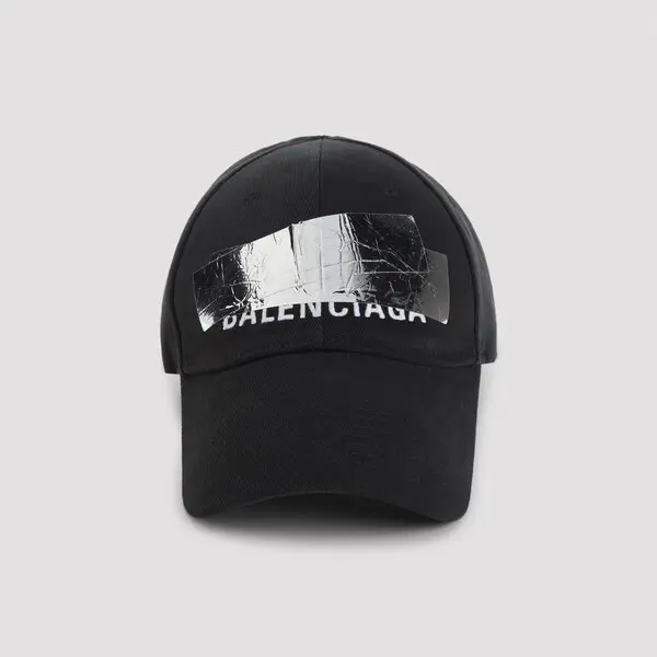 Balenciaga Baseball Cap With Logo - Black