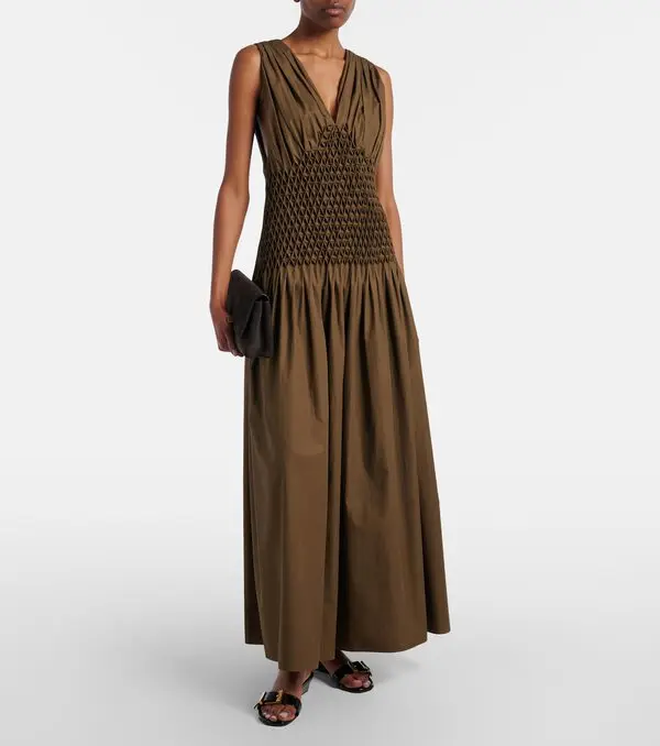 Khaite Manhattan Leather Wedge Mules
