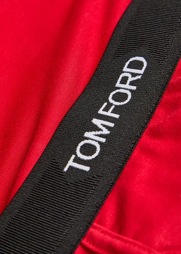 TOM FORD Logo Stretch-cotton Boxer Briefs - Red