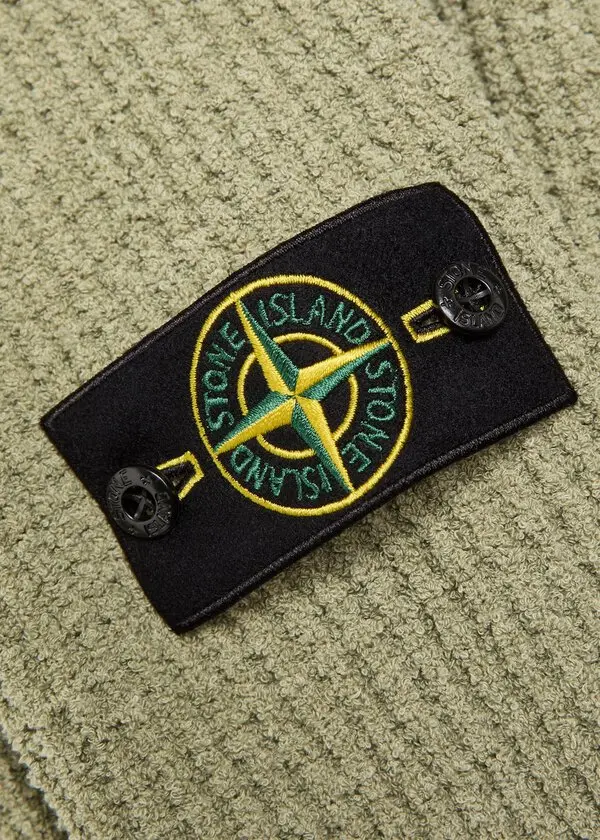 Stone Island Ribbed Bouclé Cotton-blend Jumper - Green Light