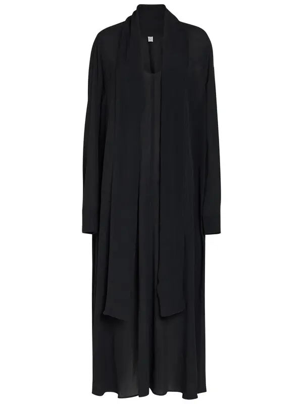 TOTEME Chiffon Maxi Dress With Scarf Detail