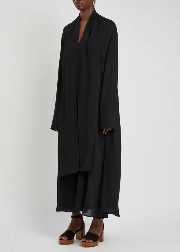 TOTEME Chiffon Maxi Dress With Scarf Detail