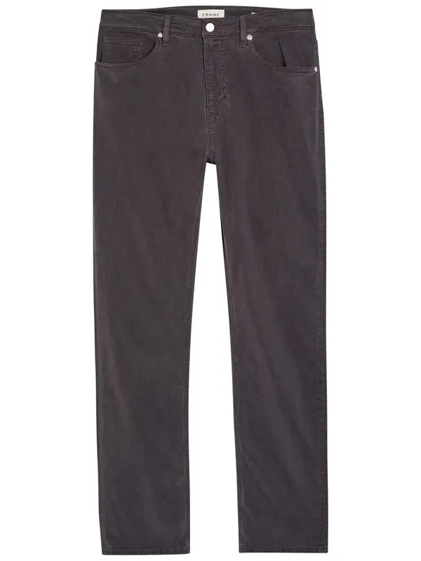 FRAME Modern Straight-leg Twill Jeans - Charcoal