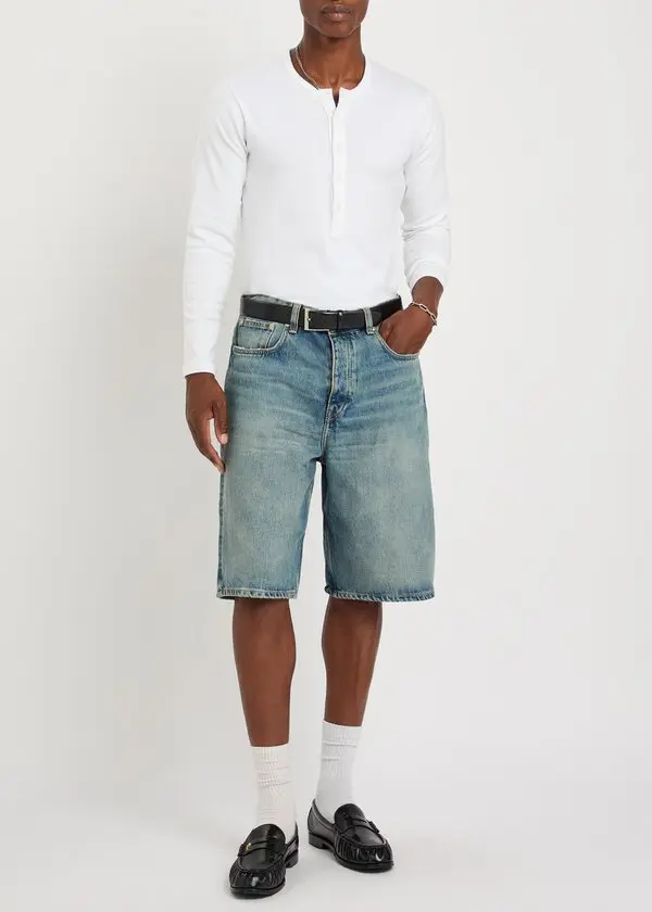 WON HUNDRED Kayce Straight Leg Denim Shorts