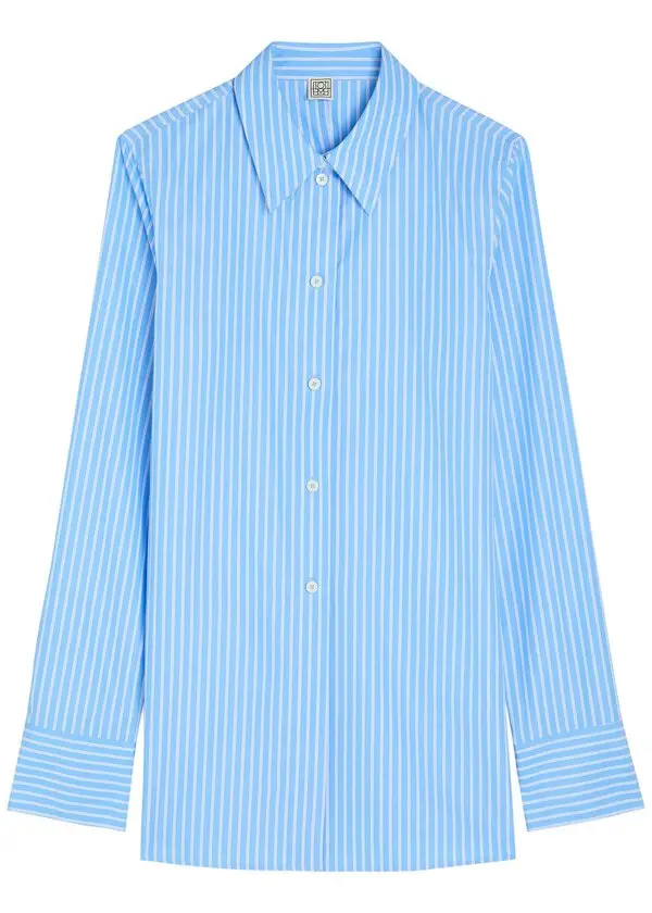 TOTEME Striped Cotton-poplin Shirt