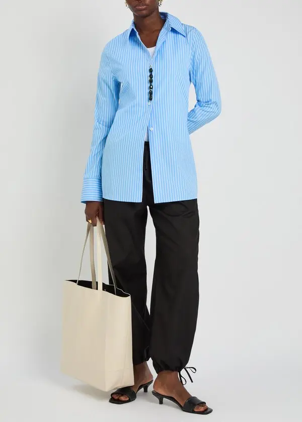 TOTEME Striped Cotton-poplin Shirt